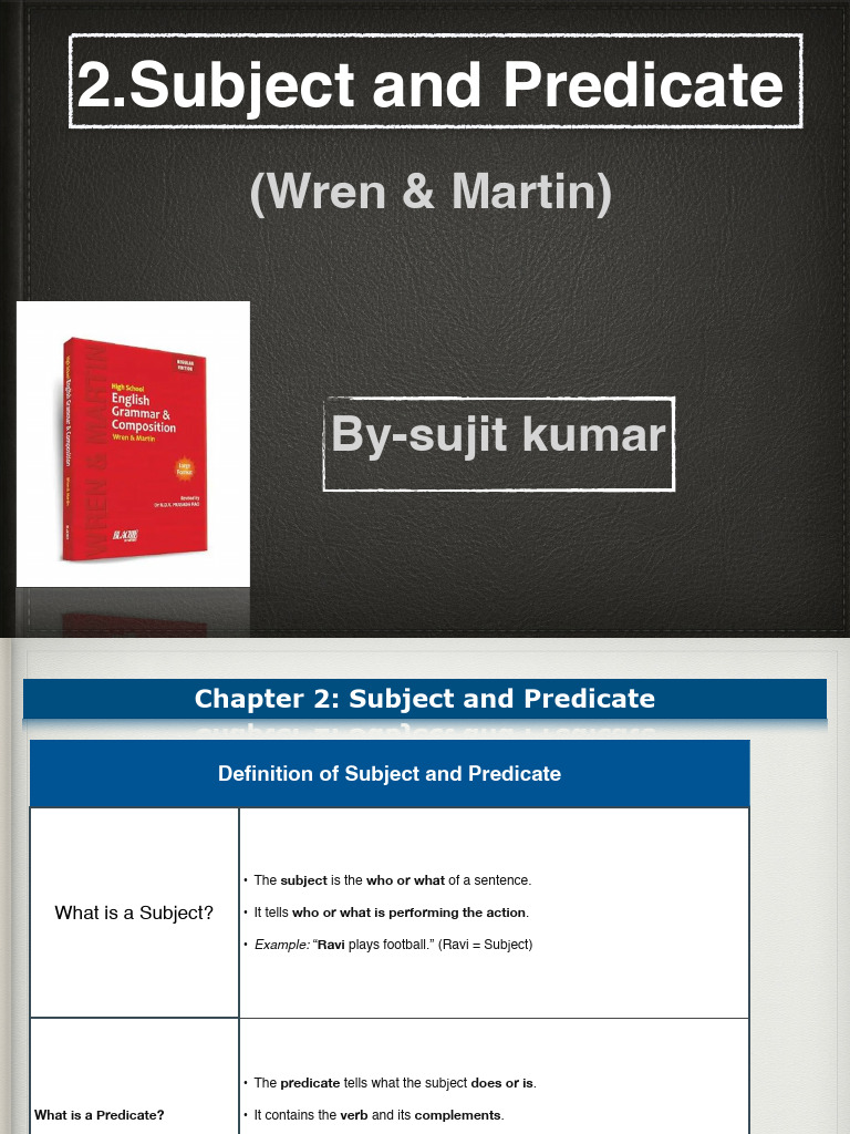 Understanding Subjects and Predicates | PDF | Subject (Grammar) | Verb