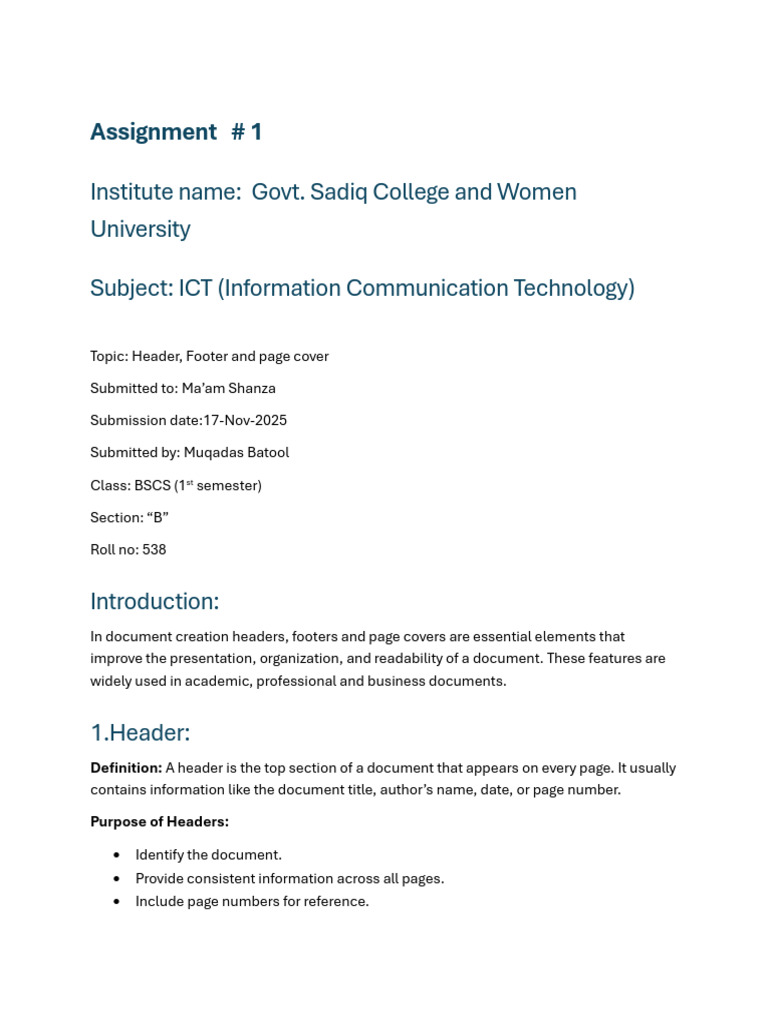 MS Word Assignment 2 | PDF | Page Layout | Computing