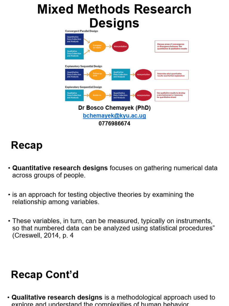 BSc Lecture 4 Mixed Methods Research Designs_251113_145053 | PDF ...