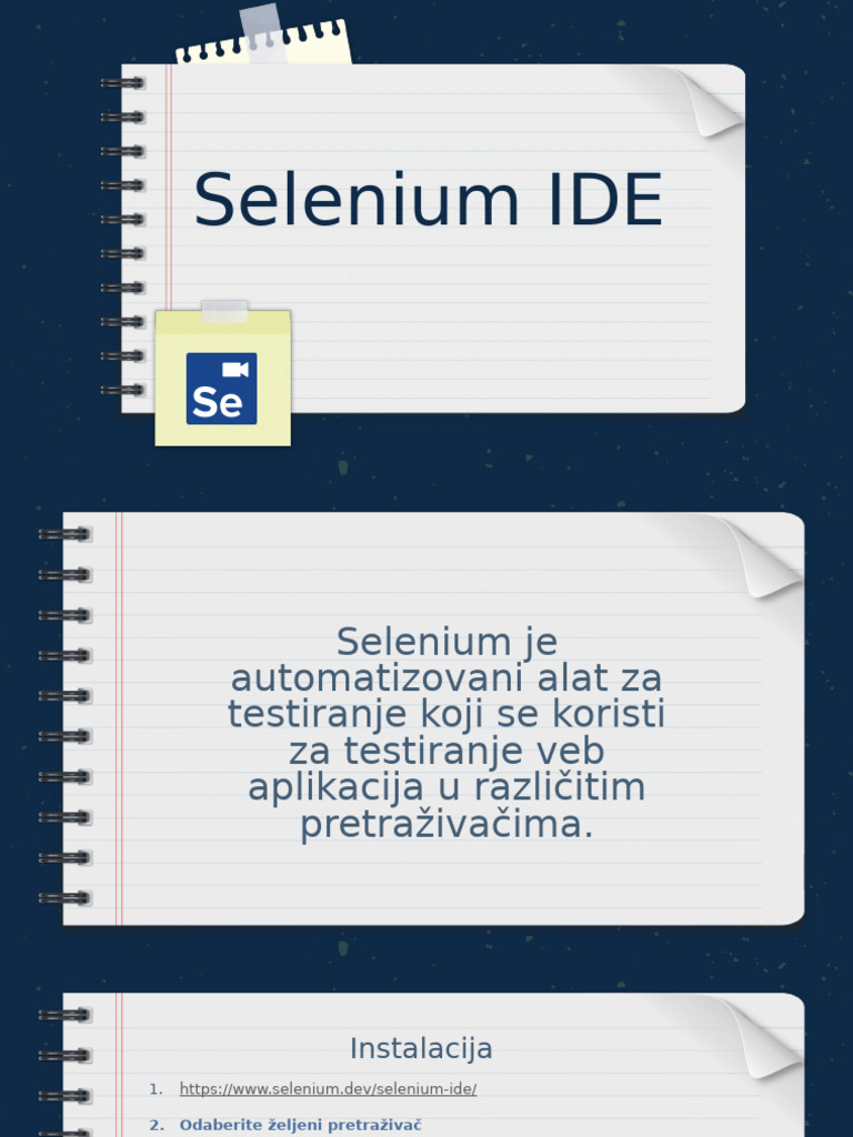 Selenium IDE | PDF