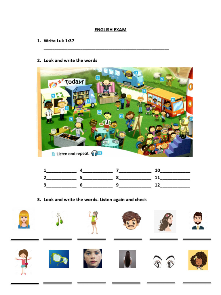 English Exam Practice Worksheet | PDF