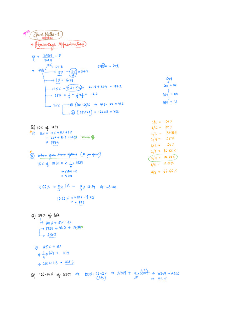 Speed Maths | PDF