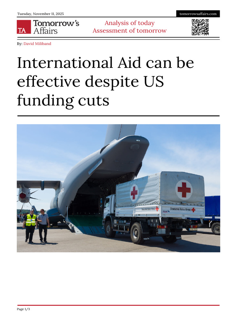 Future of International Aid Post-Cuts | PDF | Aids | Poverty