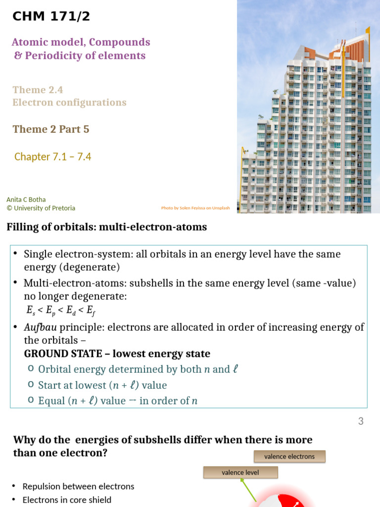 Theme2 - Part5 - Electron Configurations (Ch7.1-7.4) - ACB - CHM171-172 ...