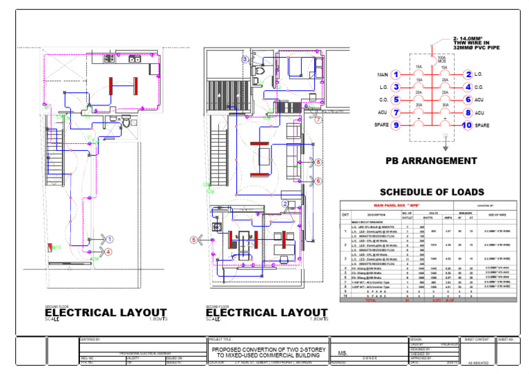 Electrical Layout for Mixed-Use Building | PDF