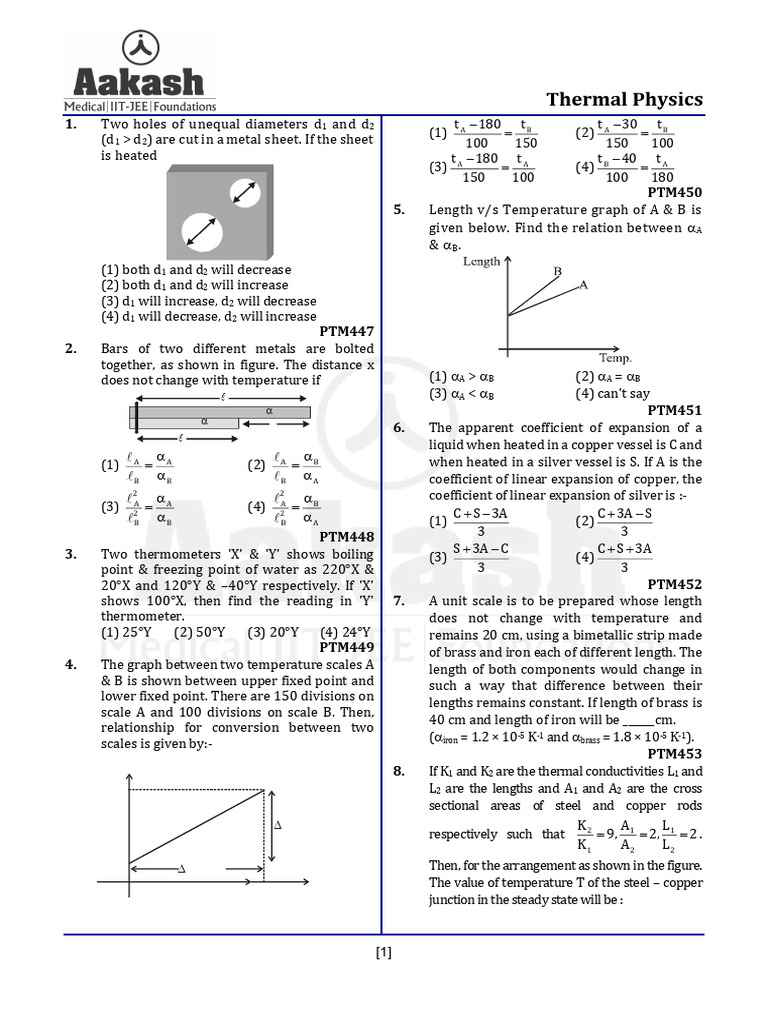 Understanding Thermal Physics Concepts | PDF | Thermal Expansion | Gases