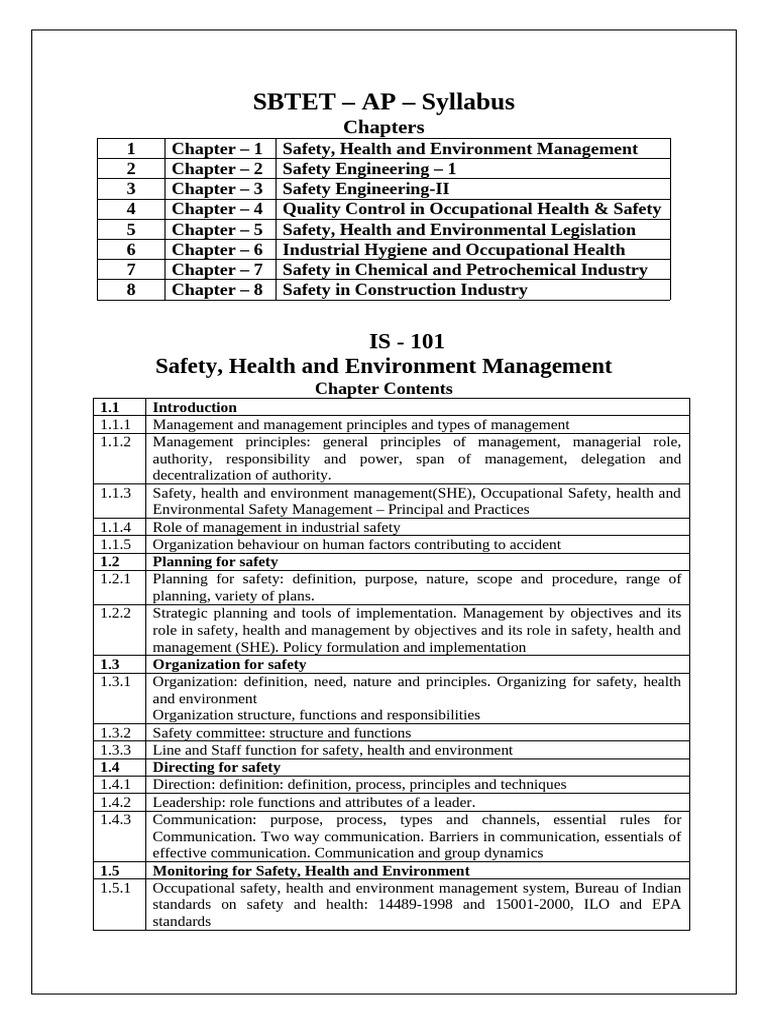 AP Syllabus | PDF | Occupational Safety And Health | Noise