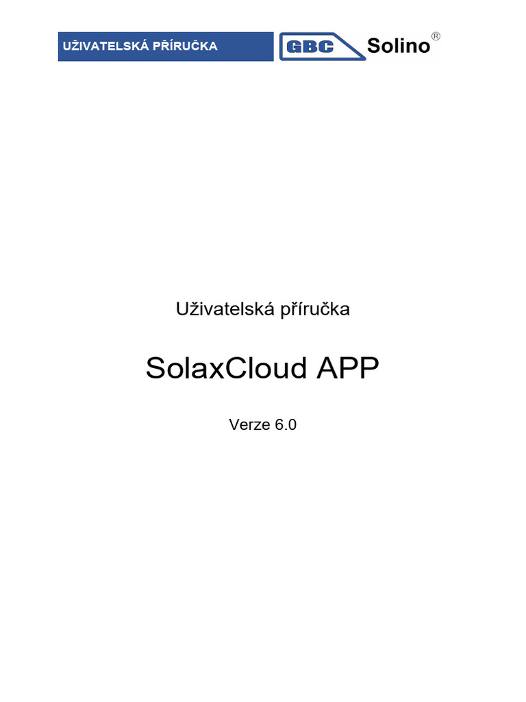 MNL Solax Cloud App-V6-Cz | PDF
