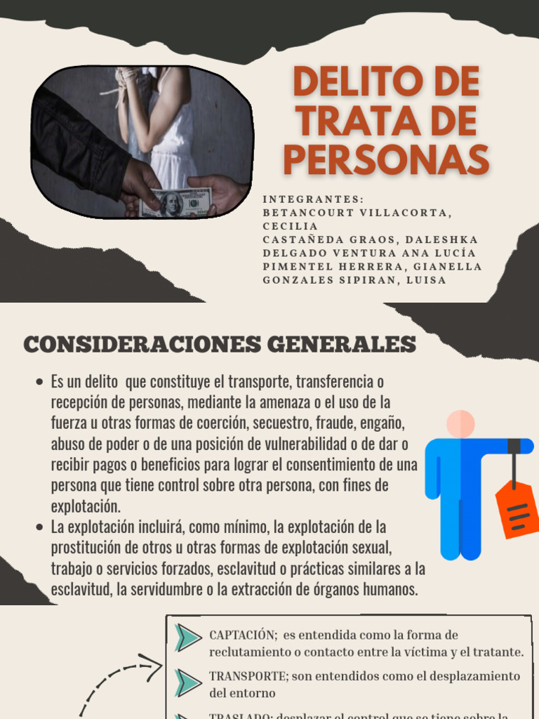 Delito de Trata de Personas Grupo 9 | PDF | Trata de personas | Justicia