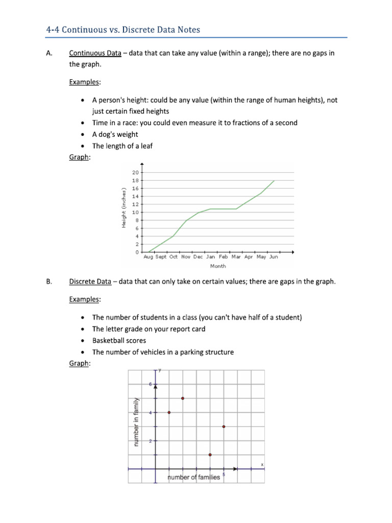 4-4 Continuous Vs Discrete | PDF