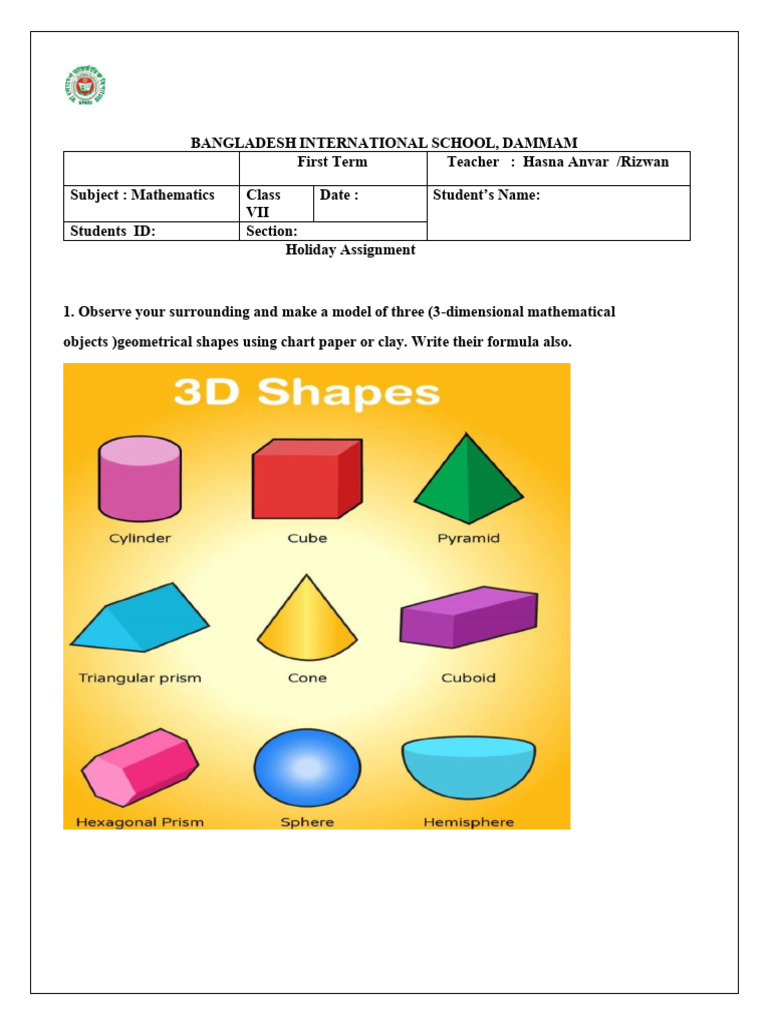7 Holiday Assignment | PDF