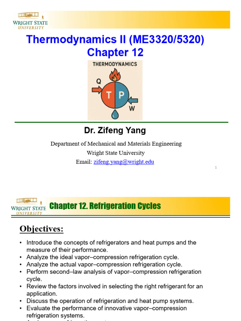 Lecture Chapter12 | PDF | Heat Pump | Chlorofluorocarbon