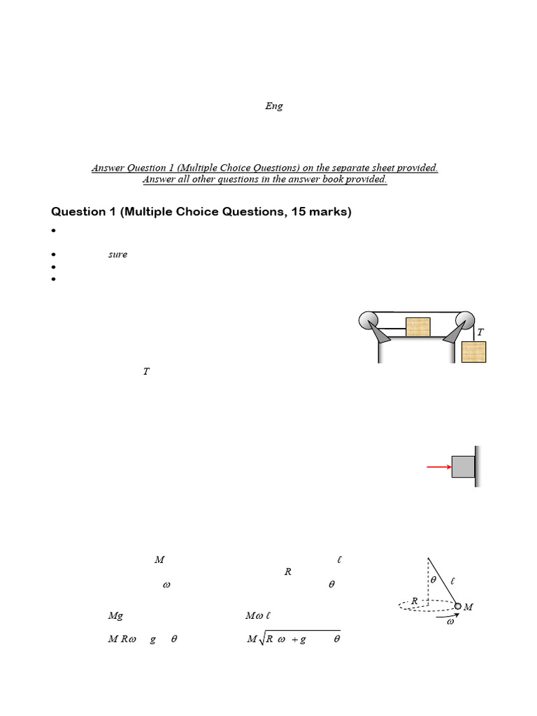 Phy1012f Test2 17 a Uct | PDF | Force | Tension (Physics)