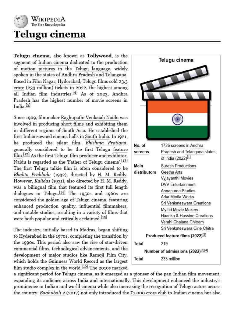 Overview of Telugu Cinema's Evolution | PDF | Cinema Of India