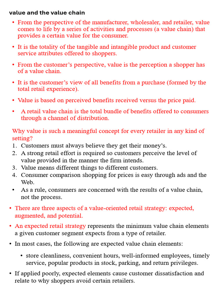 Value-Oriented Retail Strategies Explained | PDF | Retail | Customer