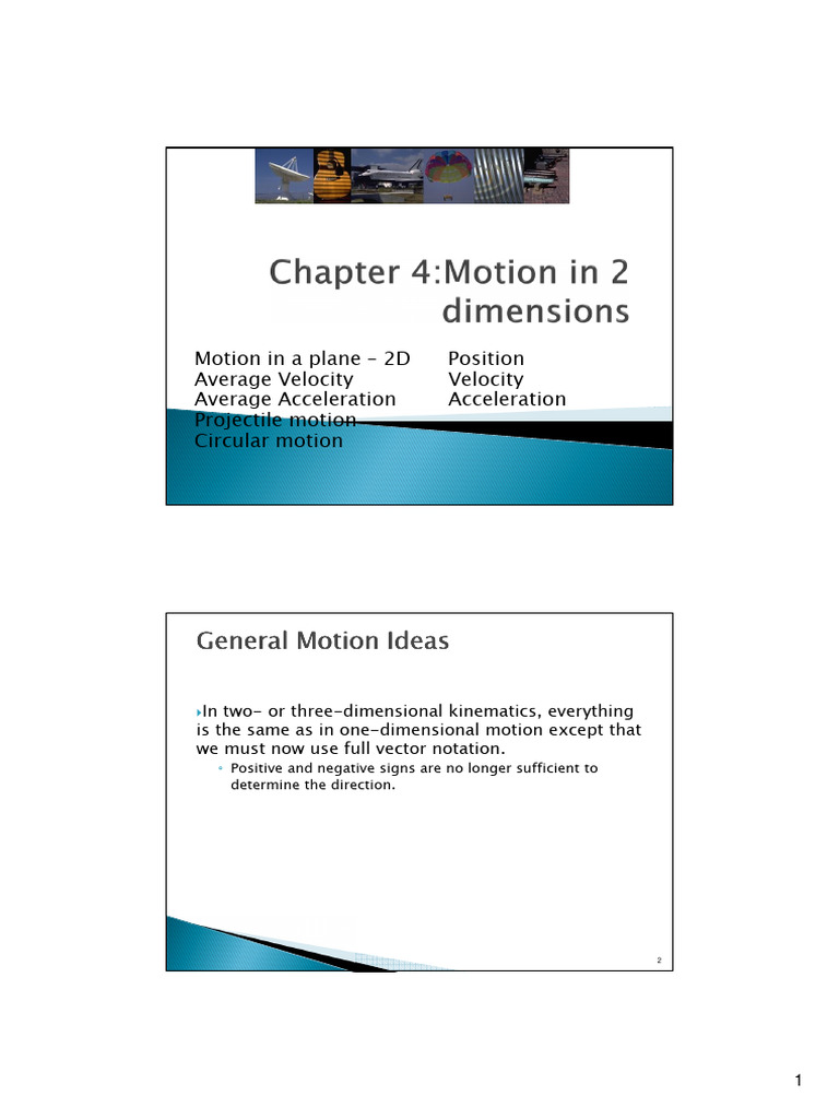 Ch4 - Motion 2 D Clickup | PDF | Acceleration | Velocity