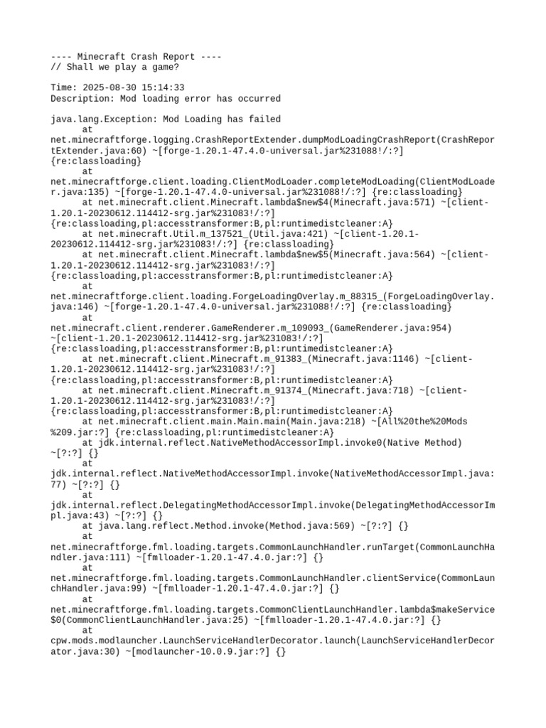 Crash 2025 08 30 - 15.14.33 FML | PDF | Central Processing Unit | Computer Hardware