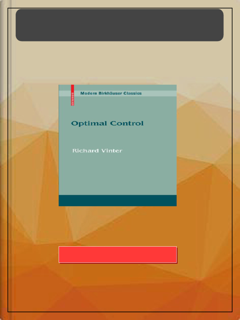 Optimal Control 1st Edition Richard Vinter (Auth.) pdf version | PDF ...