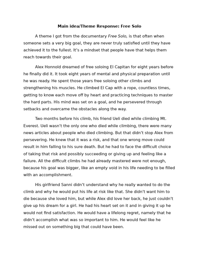 Free Solo | PDF