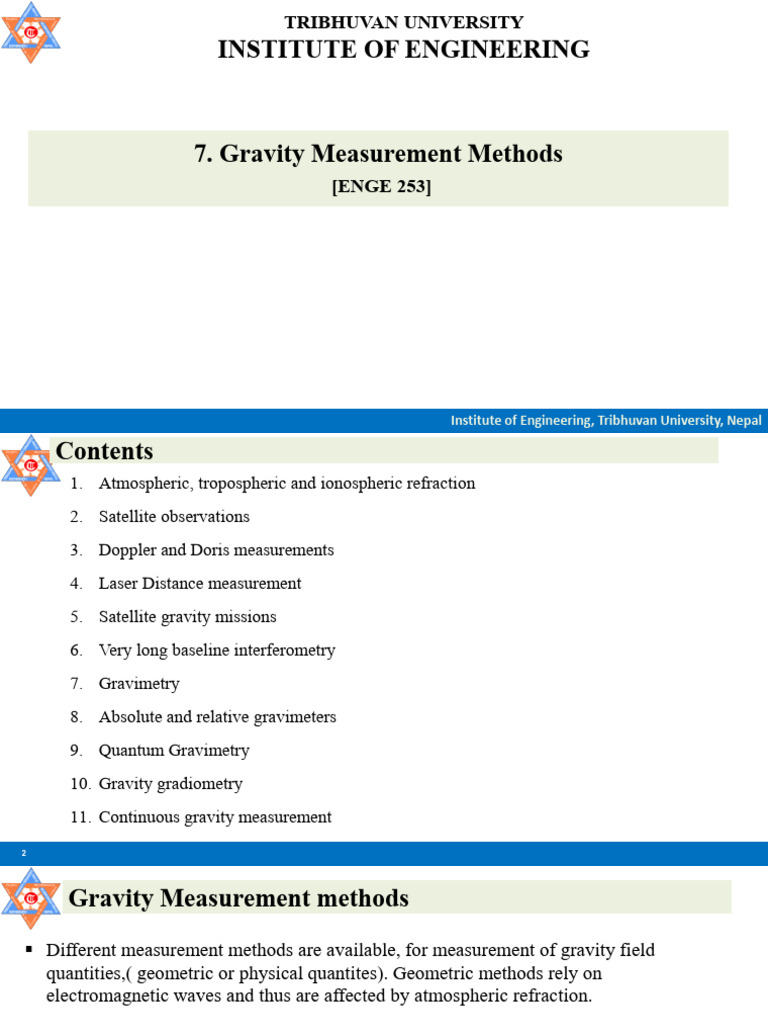 7 Gravity Measurement Methods | PDF | Physical Phenomena | Applied And Interdisciplinary Physics