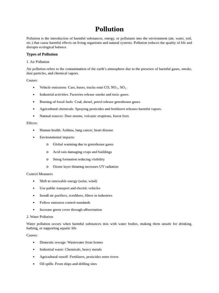 Unit- 3 EVS | PDF | Waste | Air Pollution