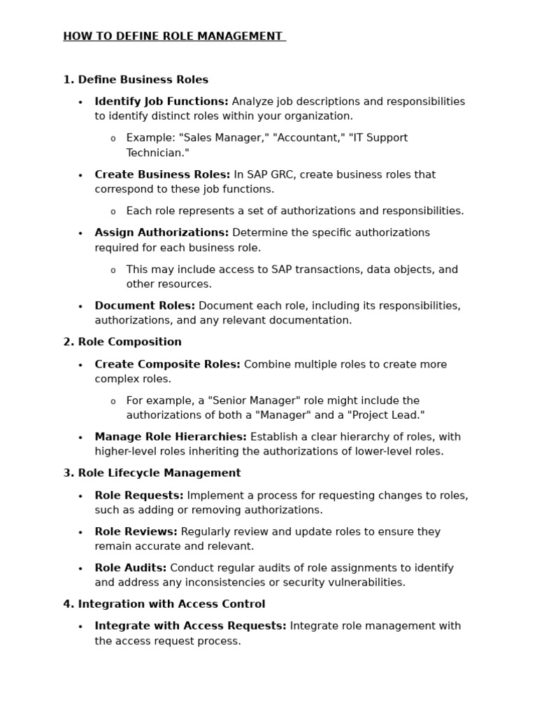 How To Define Role Management | PDF | Regulatory Compliance | Audit