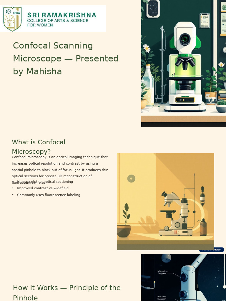 Confocal Scanning Microscope - Presented by Mahisha | PDF | Confocal ...