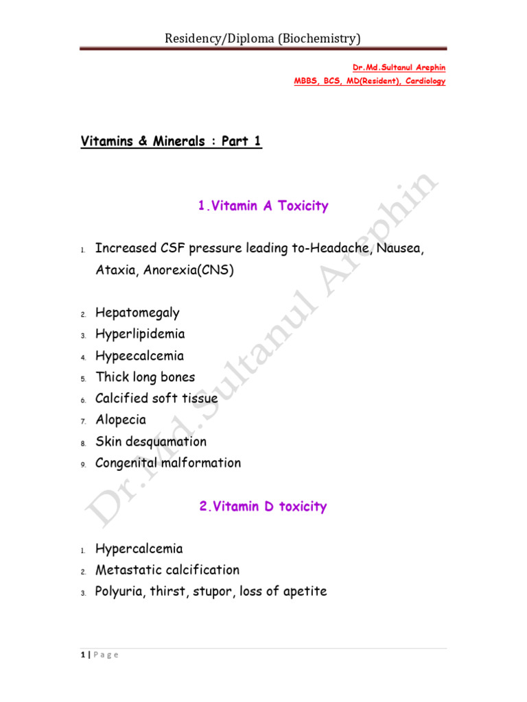 Biochem Vitamins Minerals Part 1 Pdf