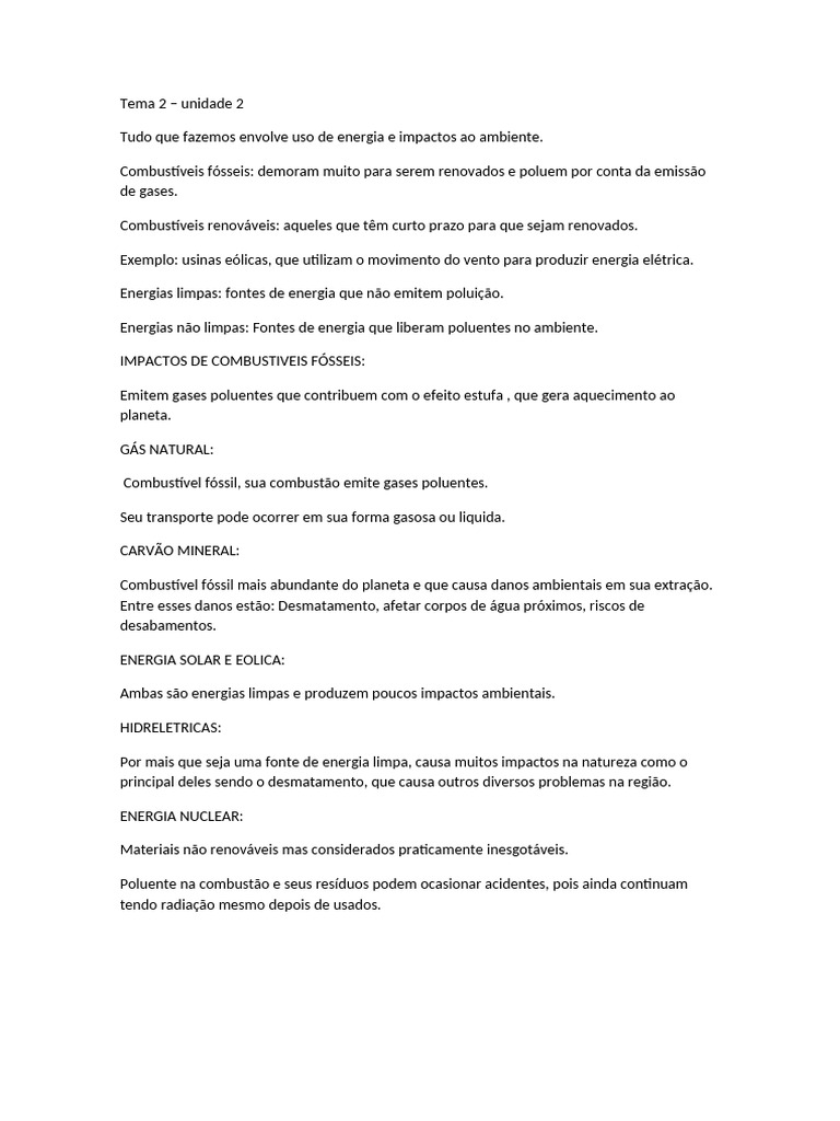 Tema 2 - Unidade 2 | PDF