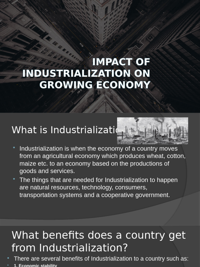 Impact of Industrialization On Growing Economy | PDF ...