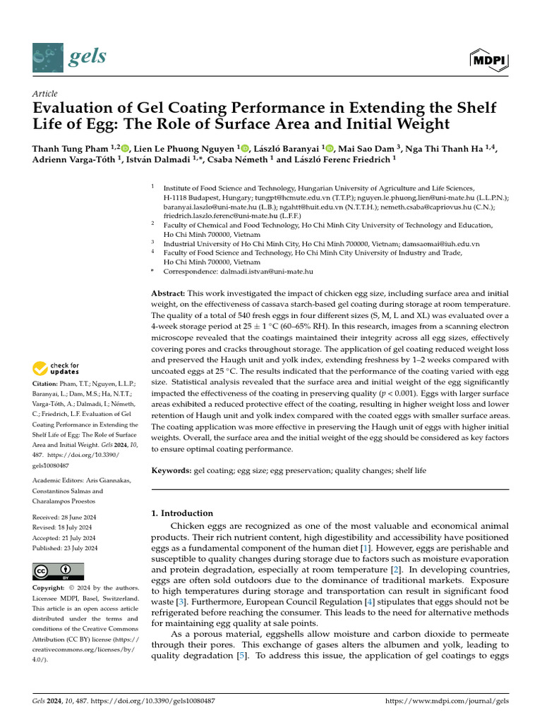 Evaluation - of - Gel - Coating - Performance - in - Extending | PDF