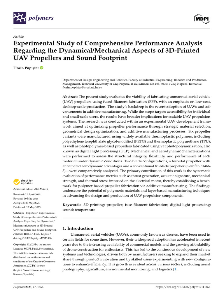 Experimental Study of Comprehensive Performance An | PDF | 3 D Printing ...