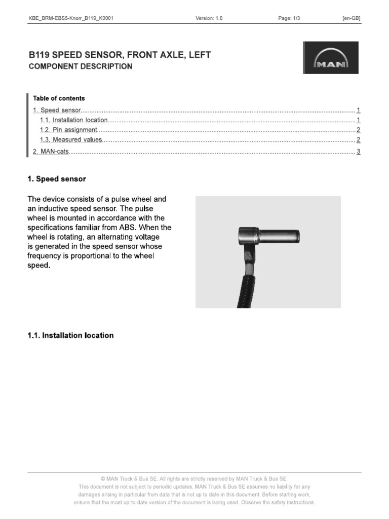 Speed Sensor | PDF