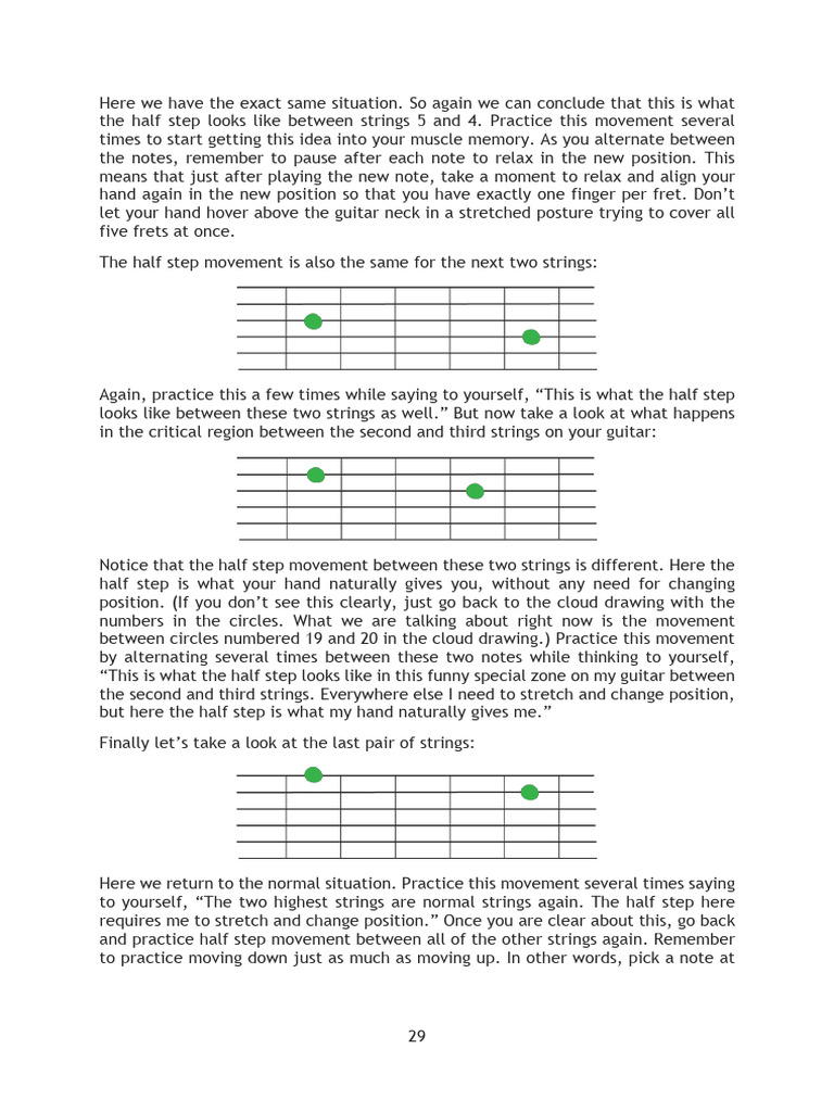 Mastering Half Steps on Guitar Strings | PDF