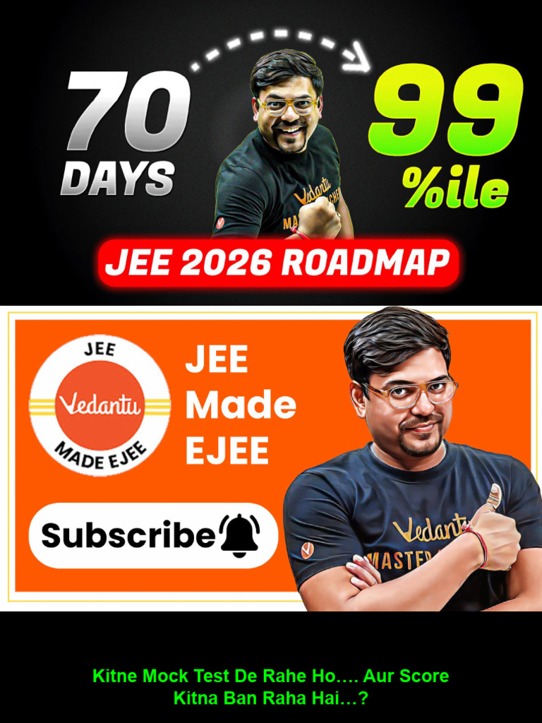 JEE 2026: 70-Day Study Roadmap | PDF | Trigonometric Functions | Chemistry