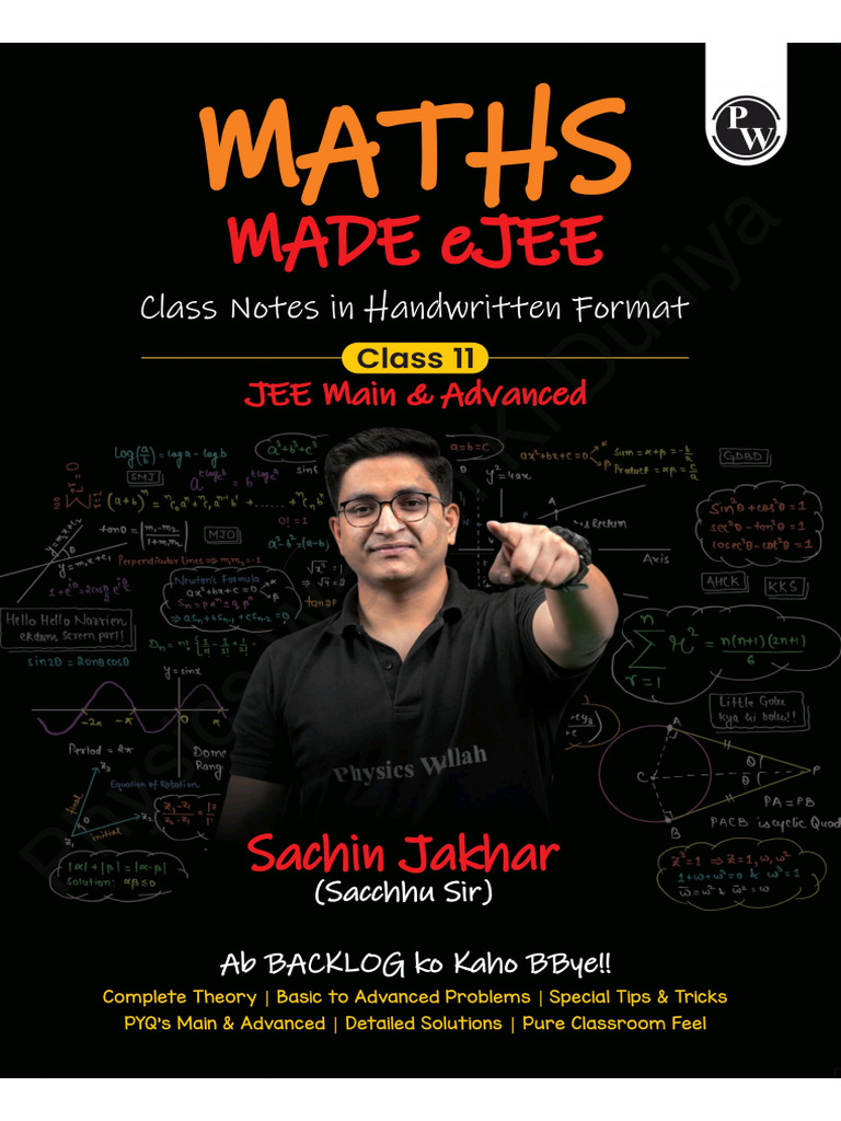 Maths Made EJEE Class 11 Handwritten Notes by Sachin Jakhar For | PDF