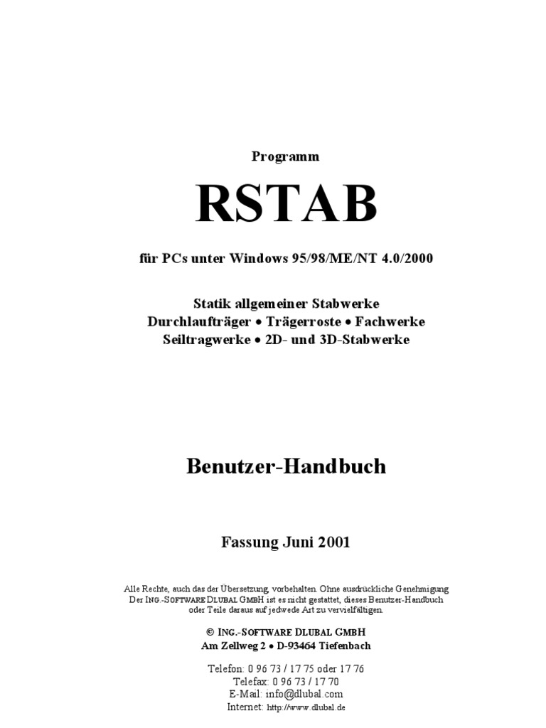 RSTAB Handbuch | PDF