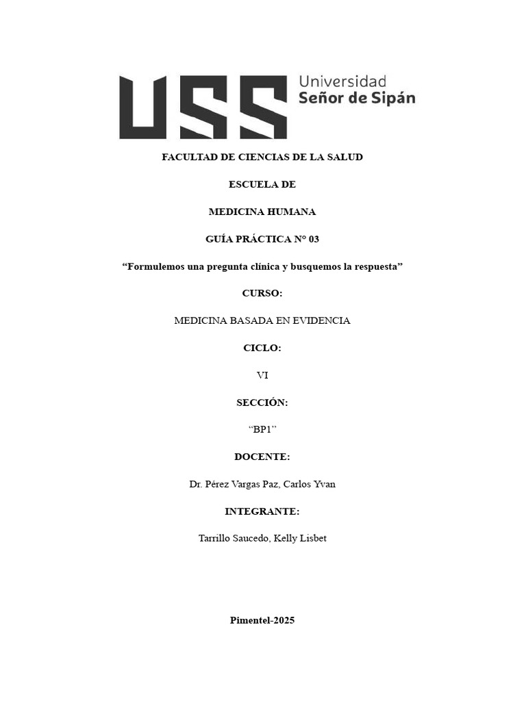 Tarrillo Saucedo Kelly- Guía 3 | PDF | Medicina | Sistema cardiovascular