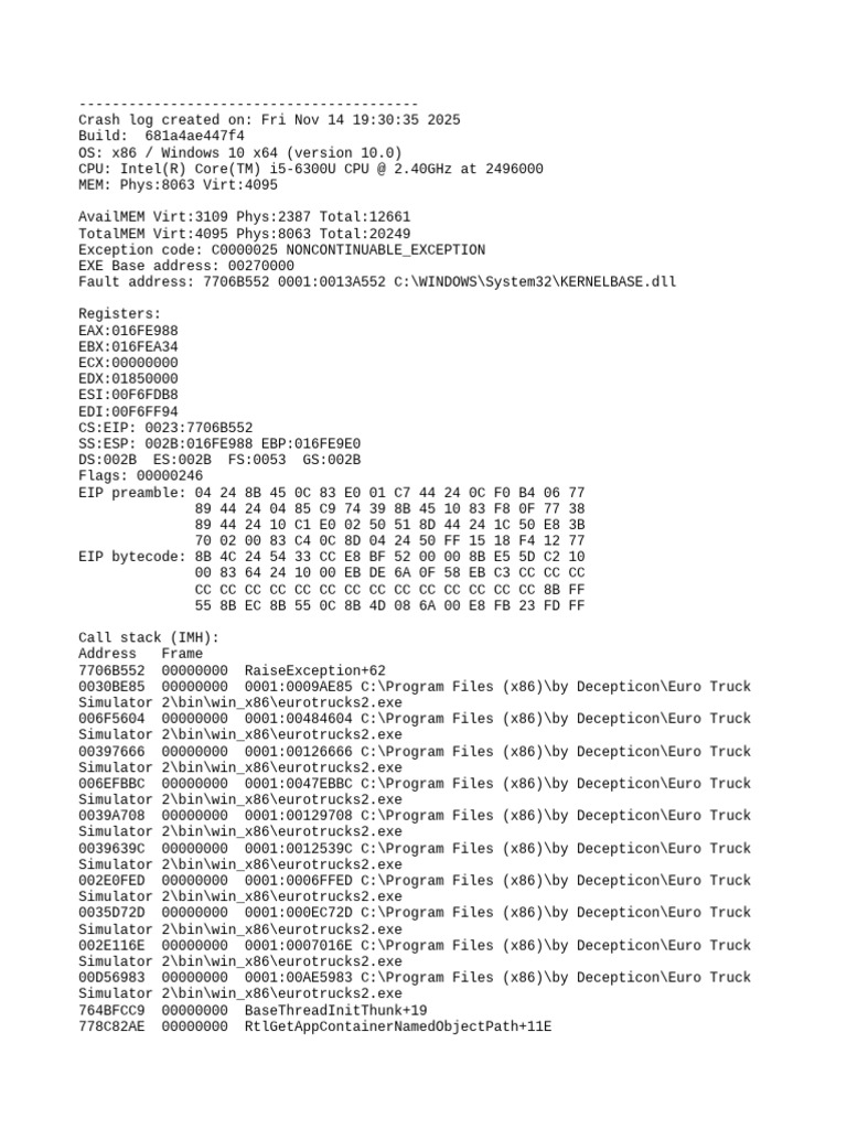 Game.crash | PDF | Computer Engineering | X86 Architecture