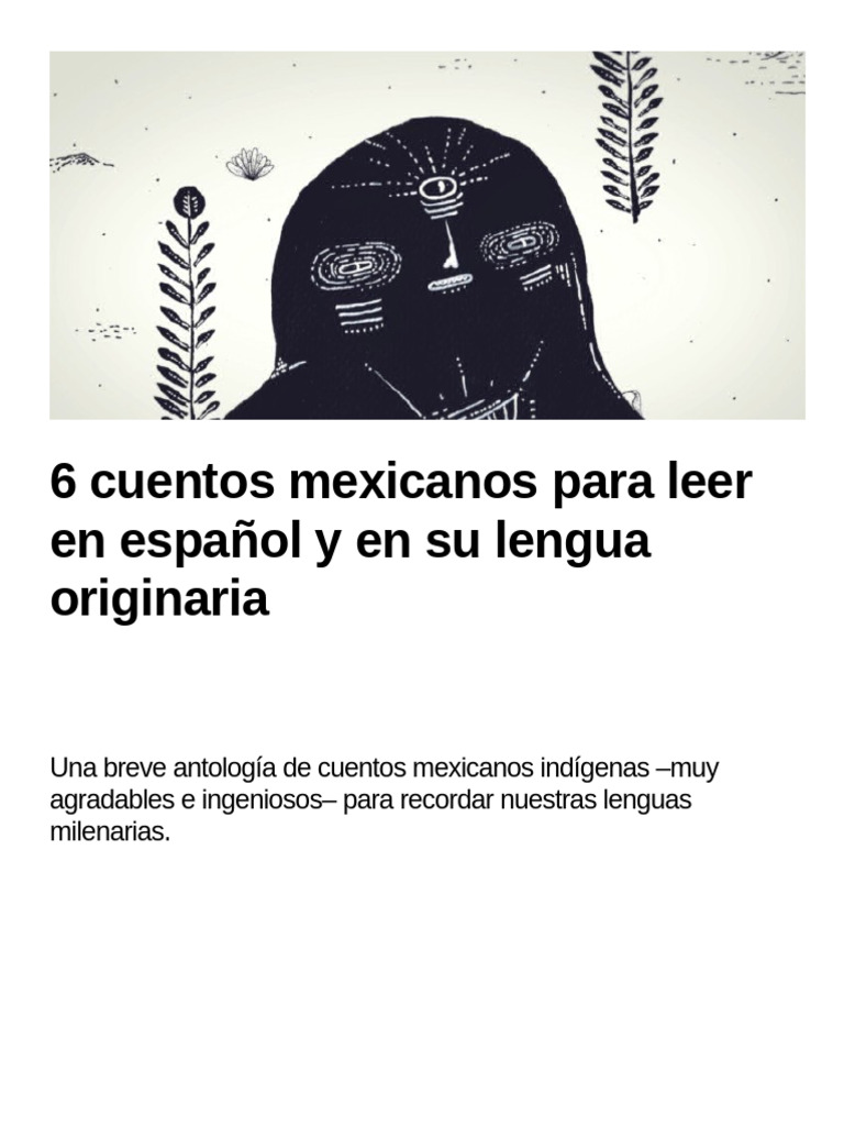 Cuentos mexicanos en lenguas originarias | PDF