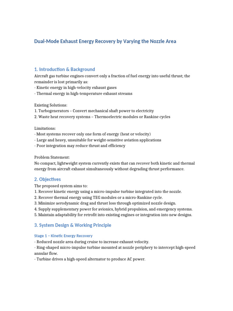 Dual-Mode Exhaust Energy Recovery System | PDF | Direct Current | Engines