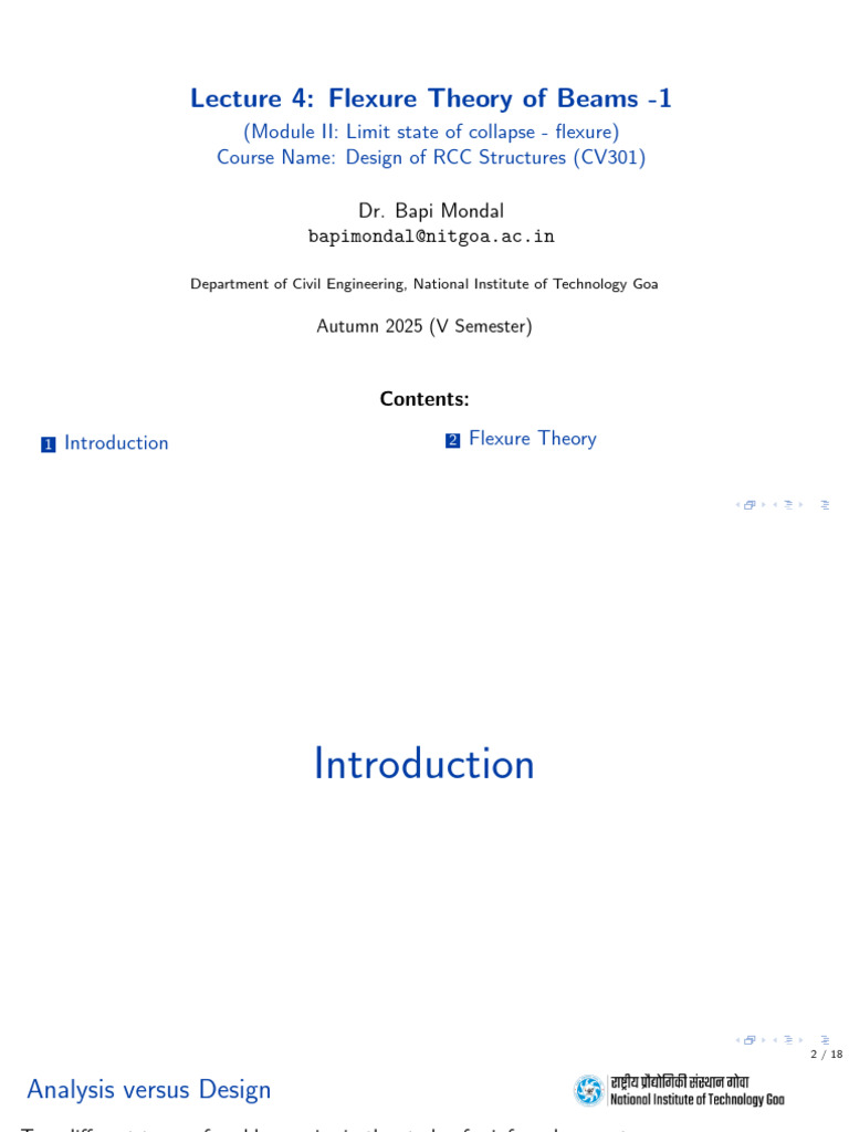 RCC Design Lec 4 | PDF | Bending | Deformation (Engineering)