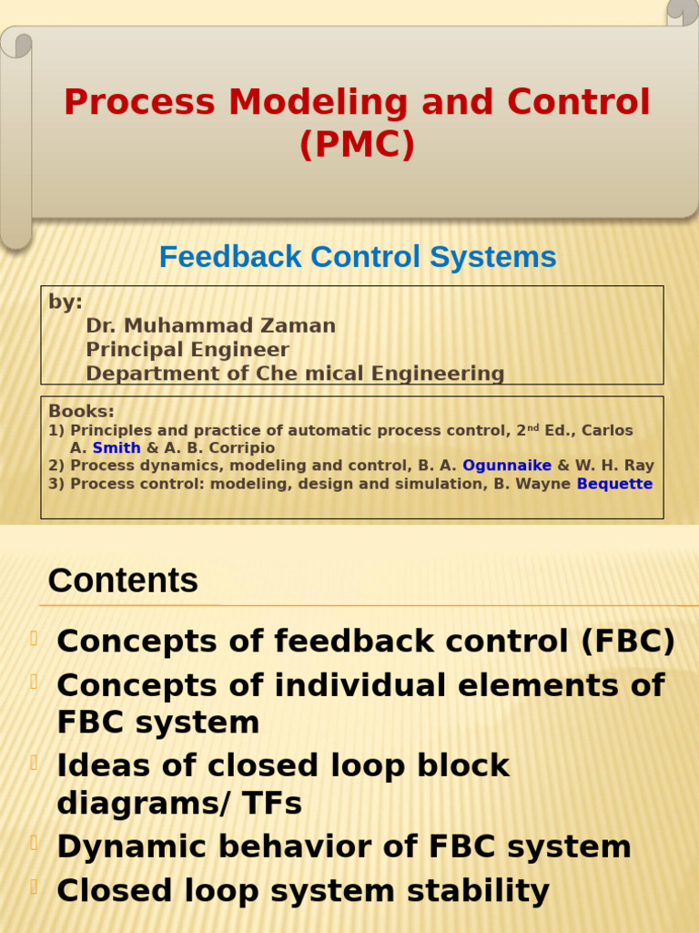 1 PMC 2025 Feedback Control System | PDF | Stability Theory | Control ...
