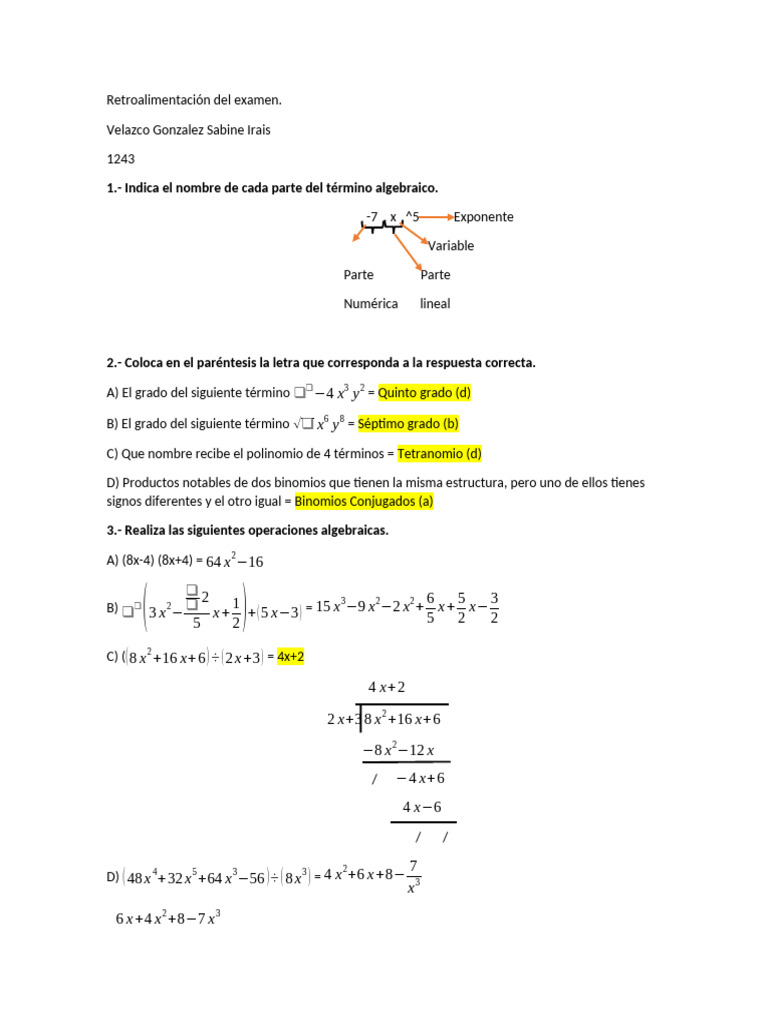 Algebra | PDF | Álgebra | Matemáticas