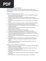 Caribbean Studies Syllabus Overview 2025 | PDF | Caribbean | Diaspora