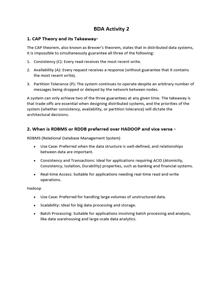 BDA Assignment 2 (1) | PDF | No Sql | Databases