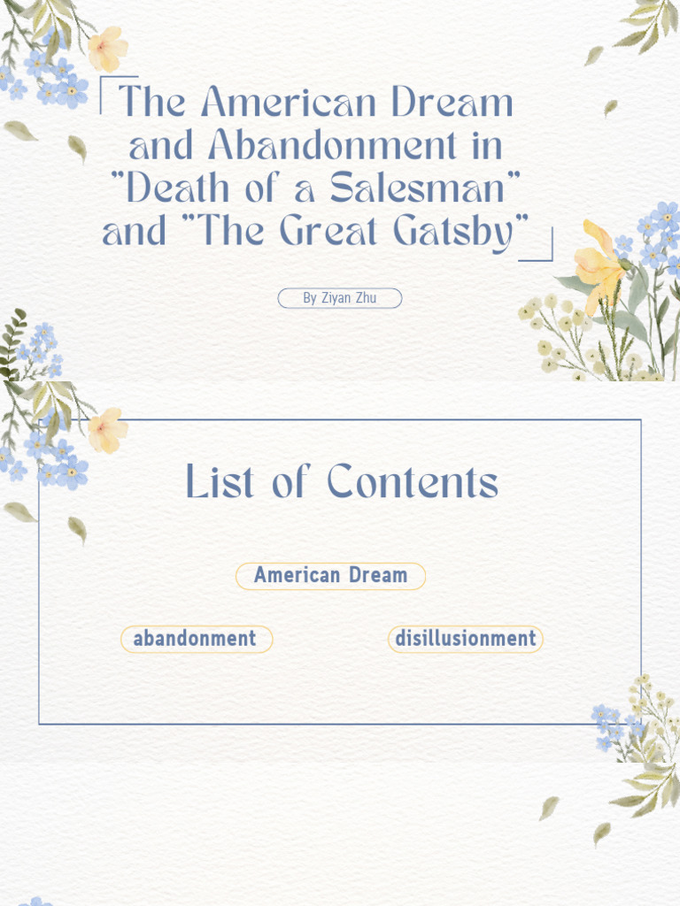 Creative Portfolio | PDF | The Great Gatsby | American Dream