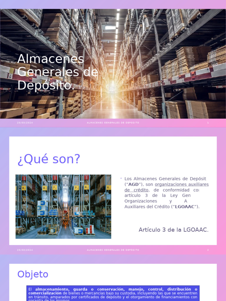 Almacenes Generales de Depósito | PDF | Bancos | Economias