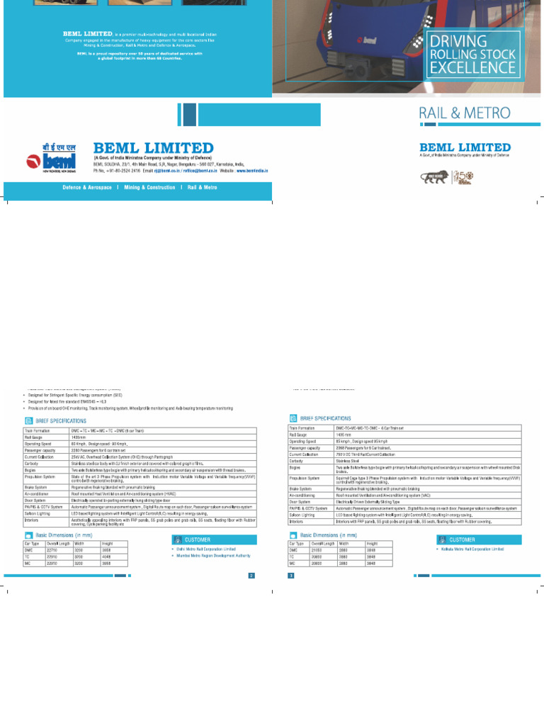 Rail&Metro Product Brochure | PDF