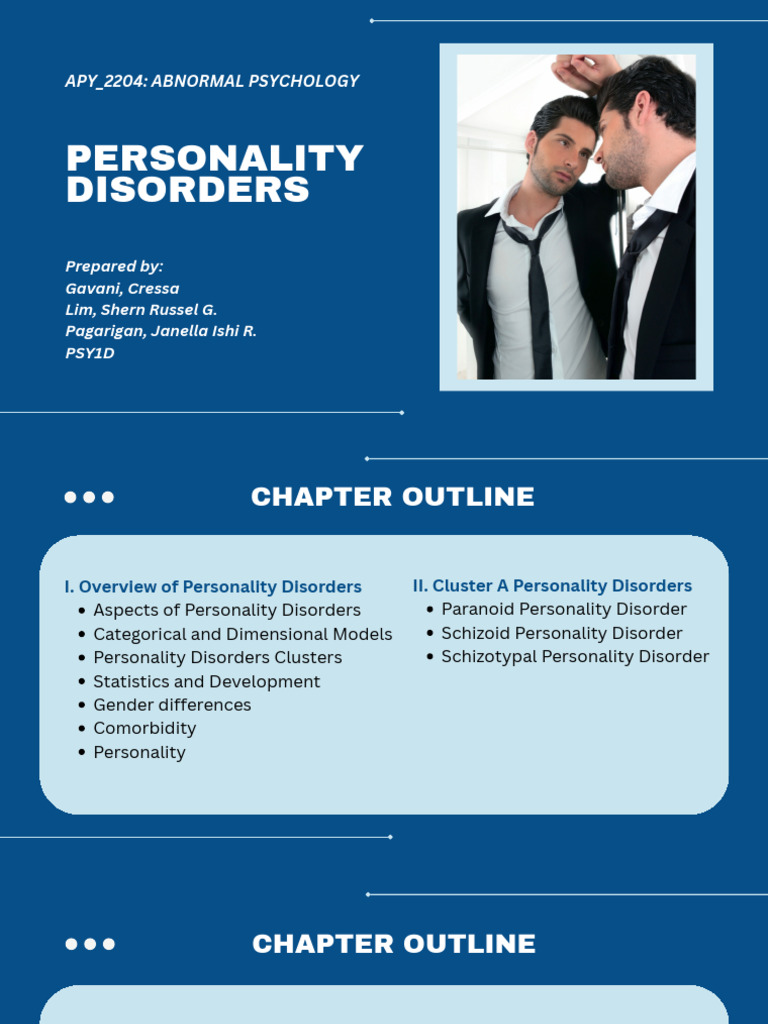 Overview of Personality Disorders | PDF | Personality Disorder | Mental ...